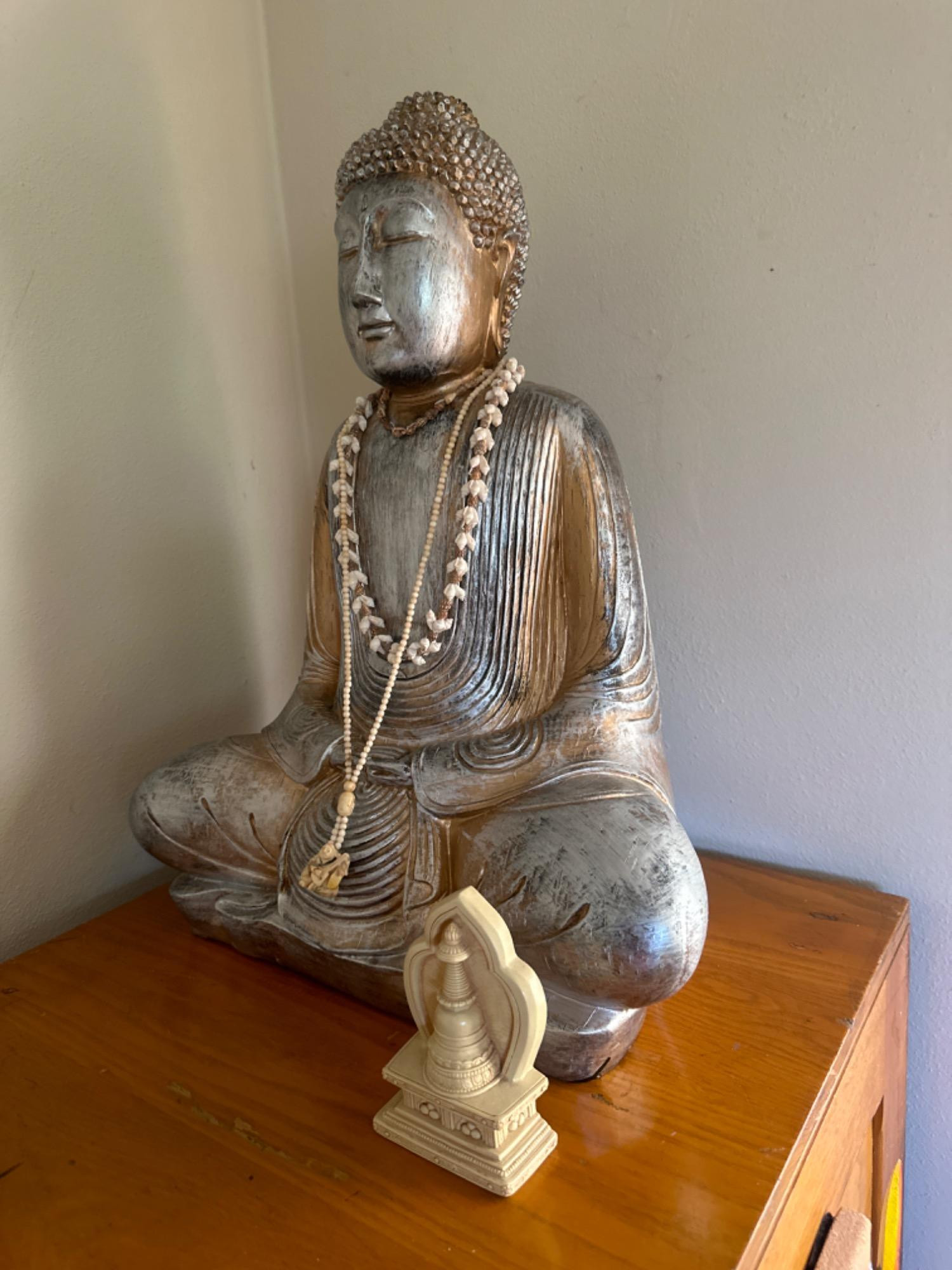 Lot # 50 - Buddha Statue & Chorten Stupa Tsa Tsa Tibetan Buddhist ...