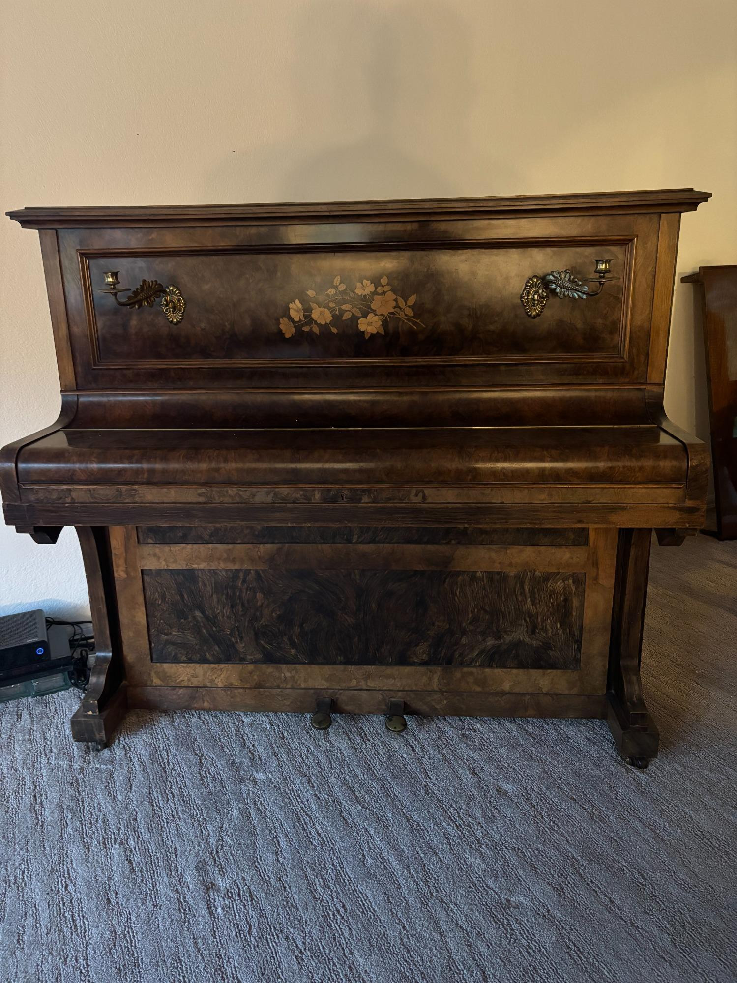 Lot # 152 - C1800 J.B. Cramer London Burlwood Piano - REDMOND PICKUP ...